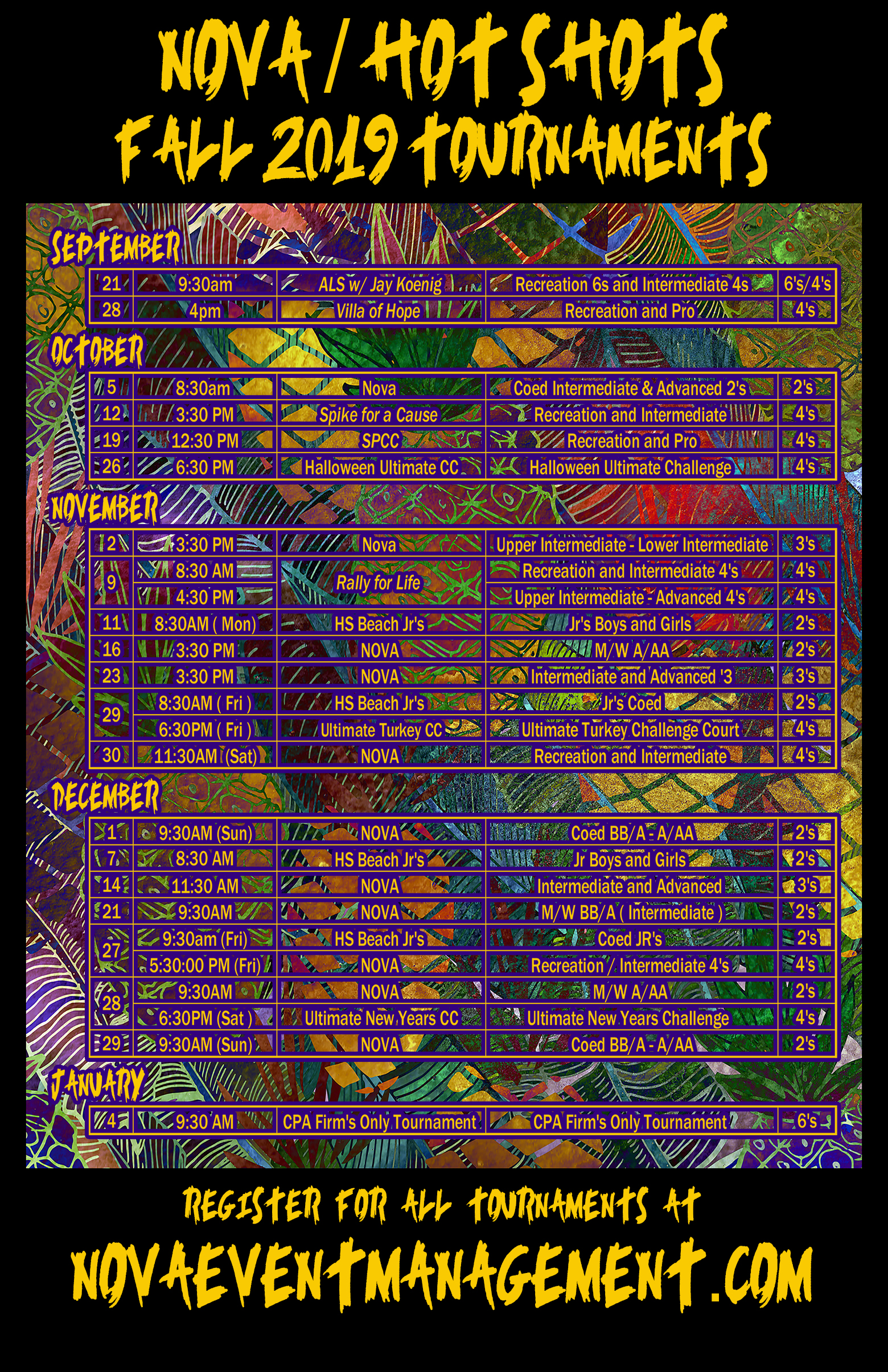 NOVA Event Management | Bringing you exciting events